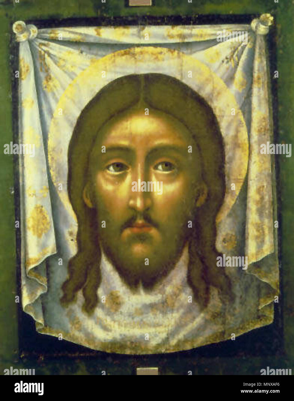 Russian: «Симон Ушаков. Икона Спас Нерукотворный. 1674. Новгородский ...