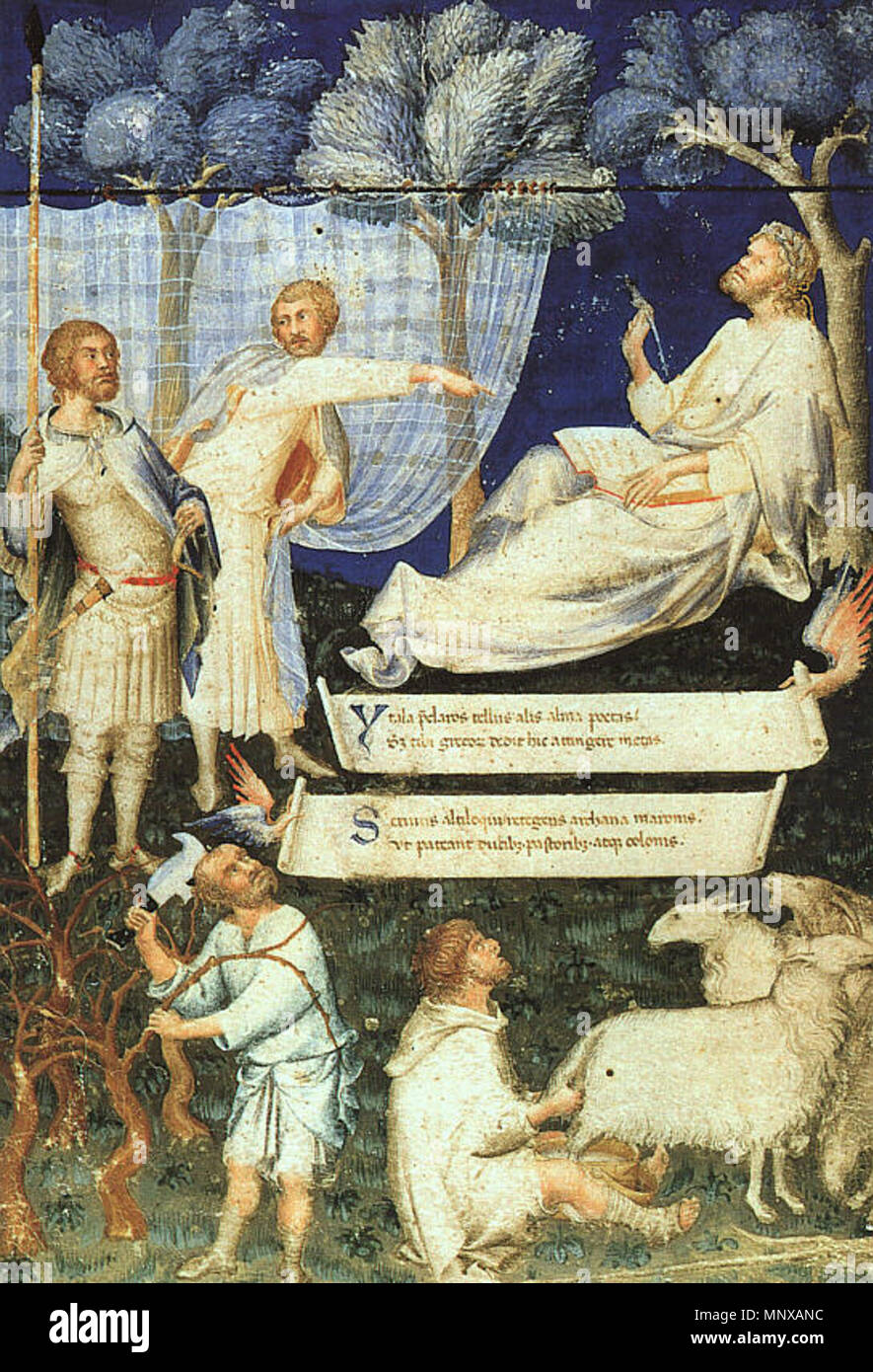 Petrarch's Virgil, title page circa 1336. 1123 Simone Martini ...