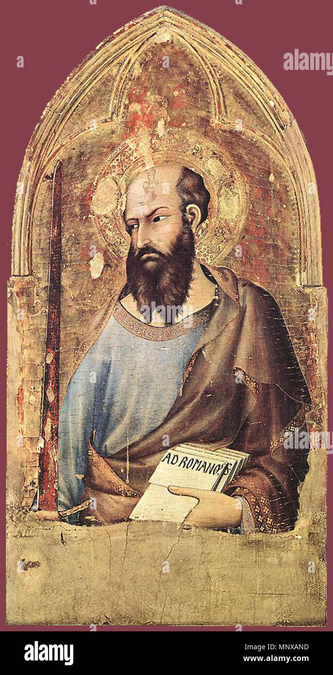 Orvieto Polyptych (detail) of Saint Paul circa 1321. 1123 Simone ...
