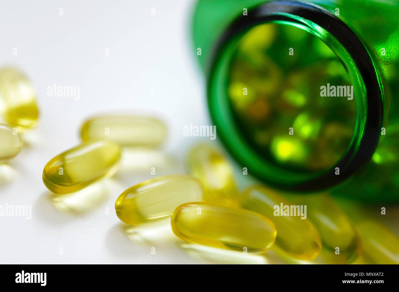 Fish oil capsules Stock Photo - Alamy