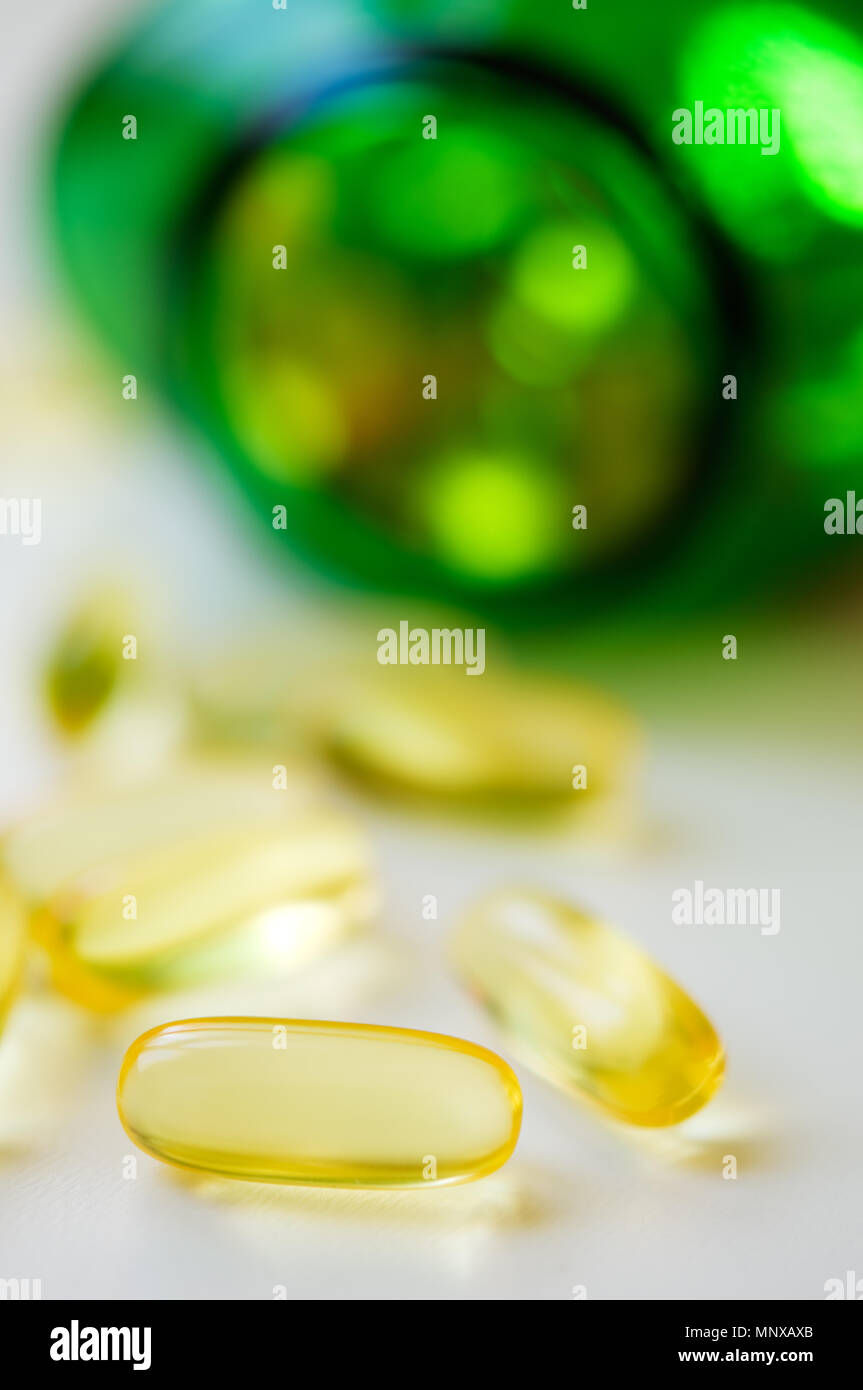 Fish oil capsules Stock Photo - Alamy