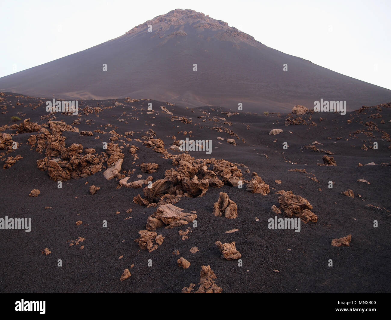The Fogo volcano in the island of the same name, Cape Verde archipelago ...