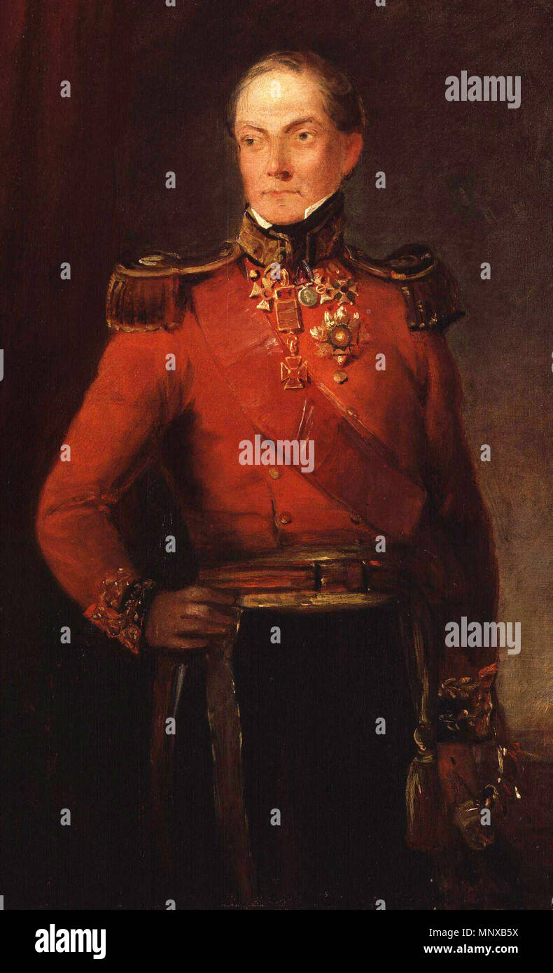 Sir James Kempt . Cropped detail of Sir James Kempt, by William Salter ...