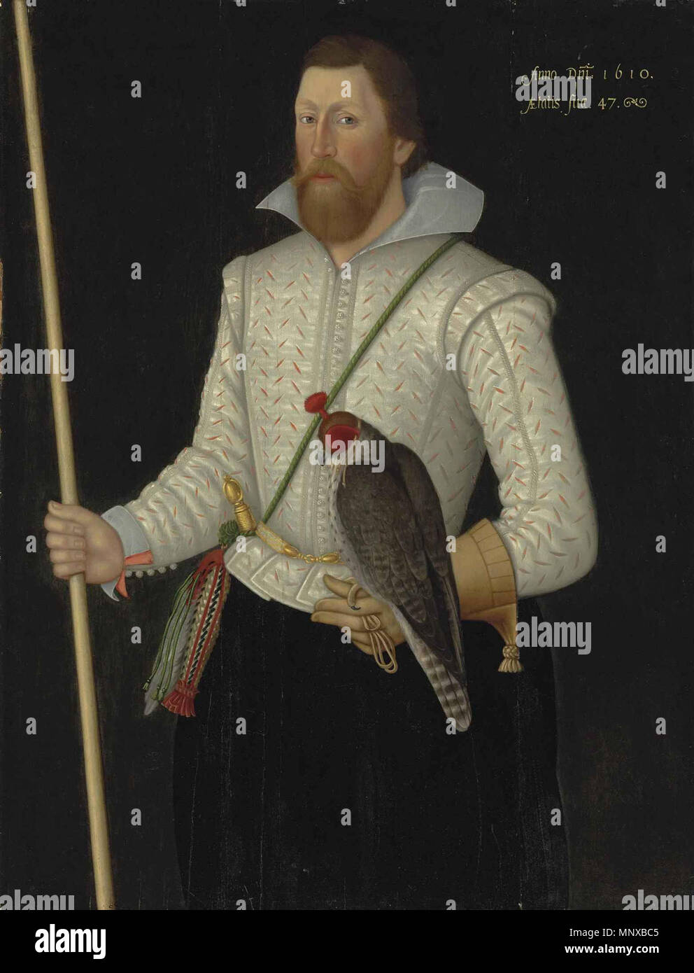 . English: Portrait of Sir Thomas Monson, 1st Baronet, holding a falcon ...