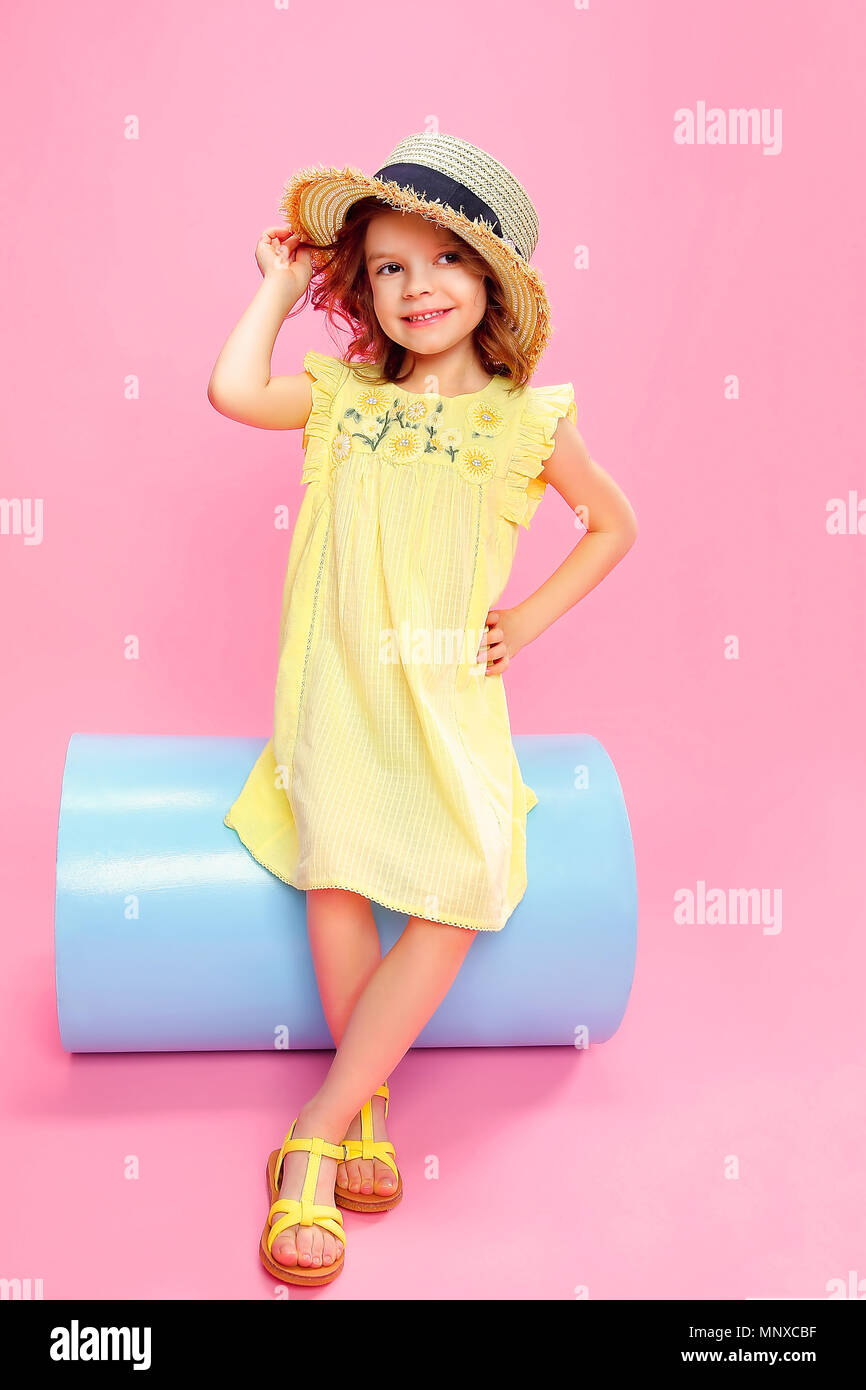 Wonderful girl in summer stylish outfit Stock Photo - Alamy