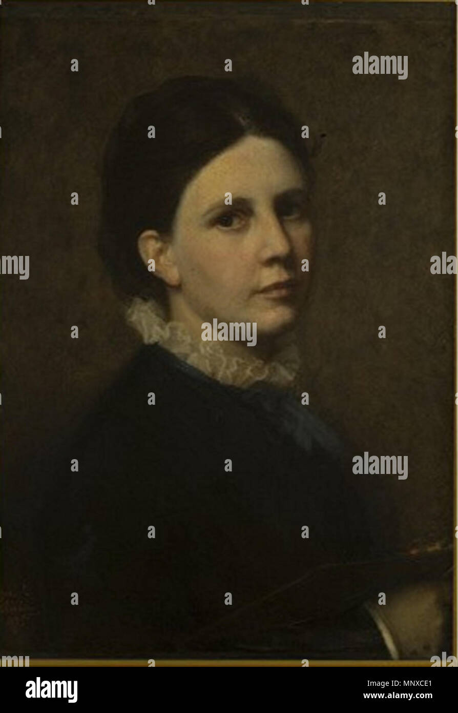 Self-portrait 1880. 1130 Sofie Amalia Ribbing - Self-portrait in the ...