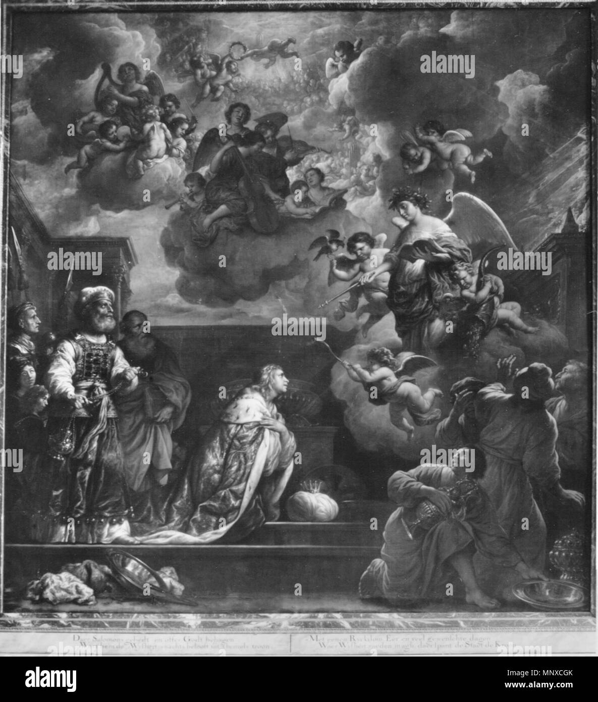 English: Solomon's dream: the Lord appears to him; Solomon prays for ...