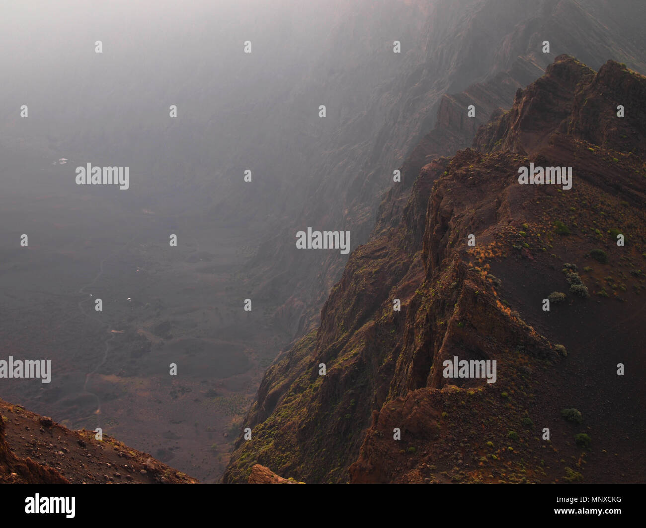 The Fogo volcano in the island of the same name, Cape Verde archipelago ...