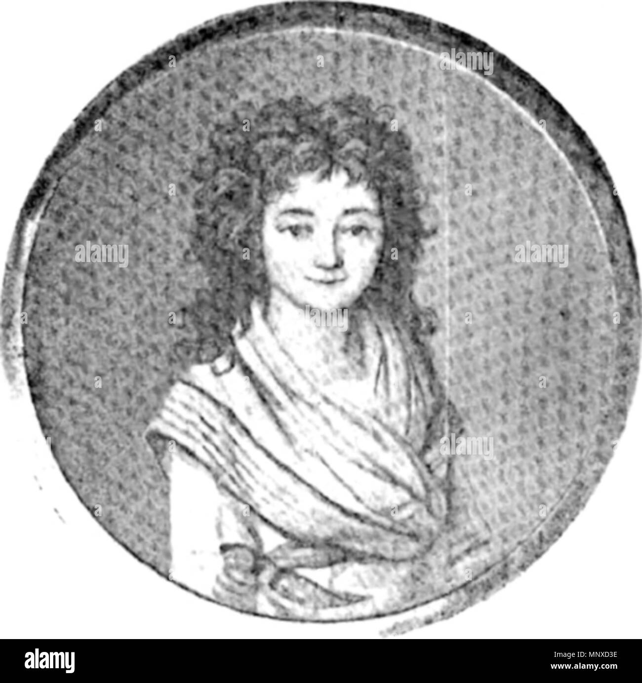 Self-portrait 18th century. 1133 Sophie Grouchy Stock Photo - Alamy