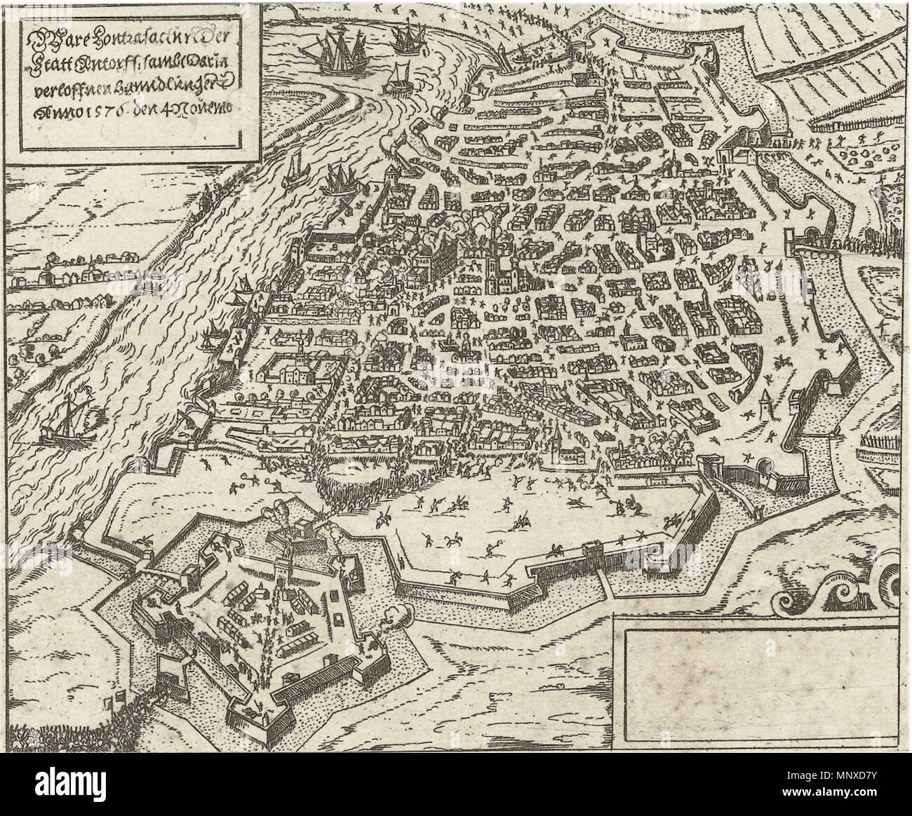 . Spanish Fury at Antwerp . between 1576 and 1590. Frans Hogenberg 1134 ...