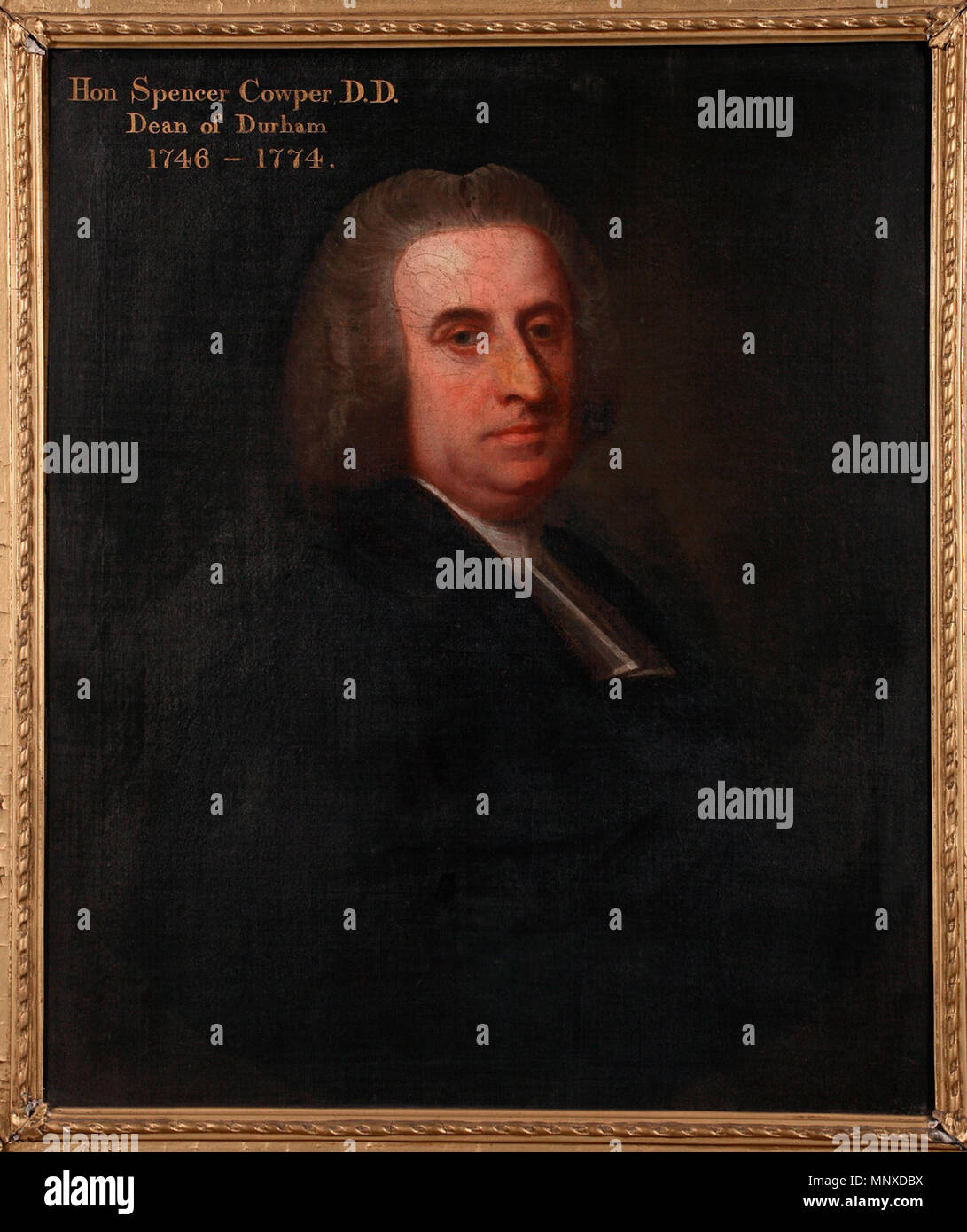 . English: Portrait in oils by unknown artist of 'Hon Spencer Cowper DD ...