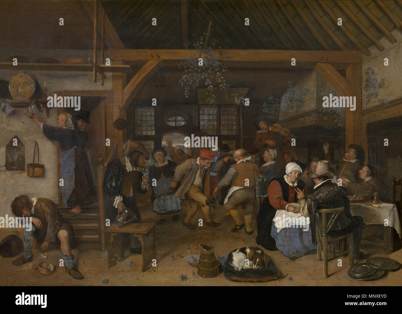 Wedding party 17th century. 1141 Jan Steen - Huwelijksfeest (KMSKA ...