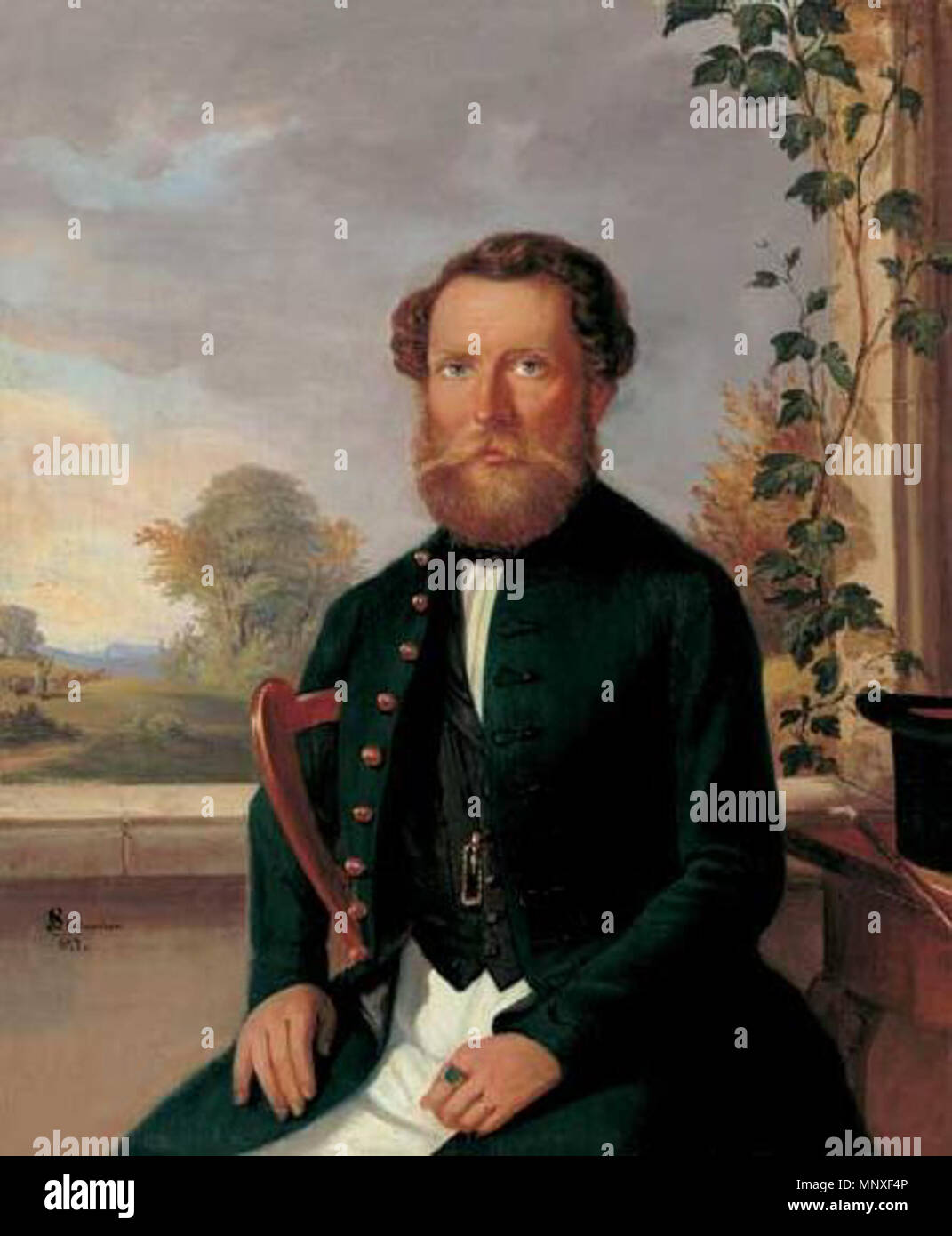 Portrait of a Man 1847. 1142 Steinacker Portrait of a man 1847 Stock ...