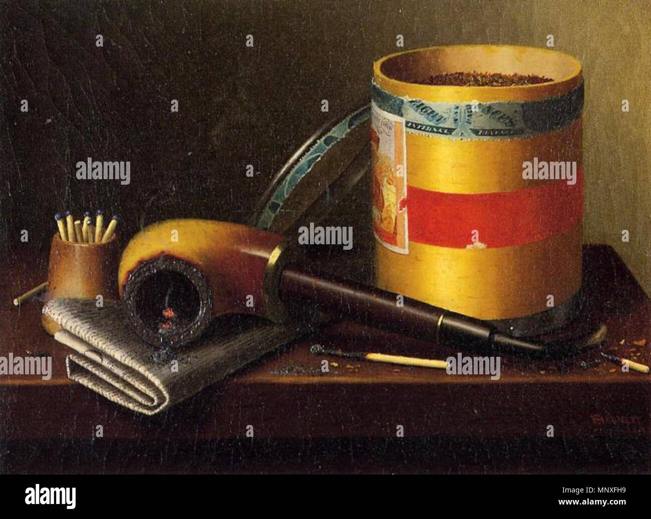 . English: 'Still Life,' oil on canvas, by the American artist William ...