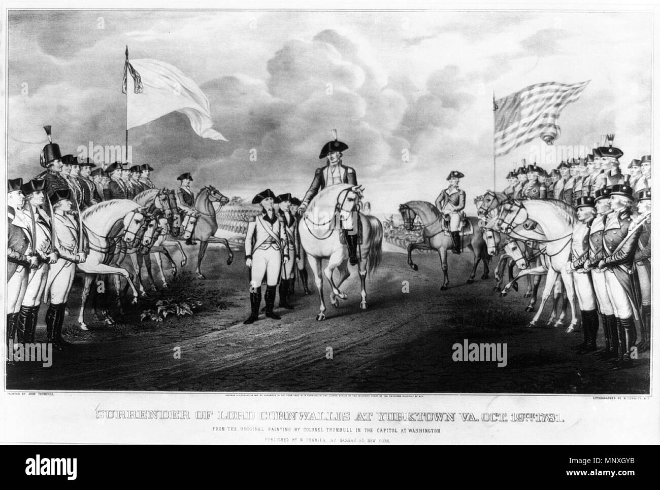 Lord cornwallis surrender Black and White Stock Photos & Images - Alamy