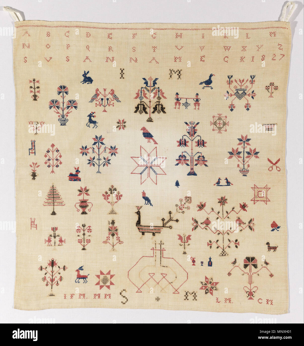 Sampler 1827. 1151 Susanna Meck - Sampler - Google Art Project Stock ...