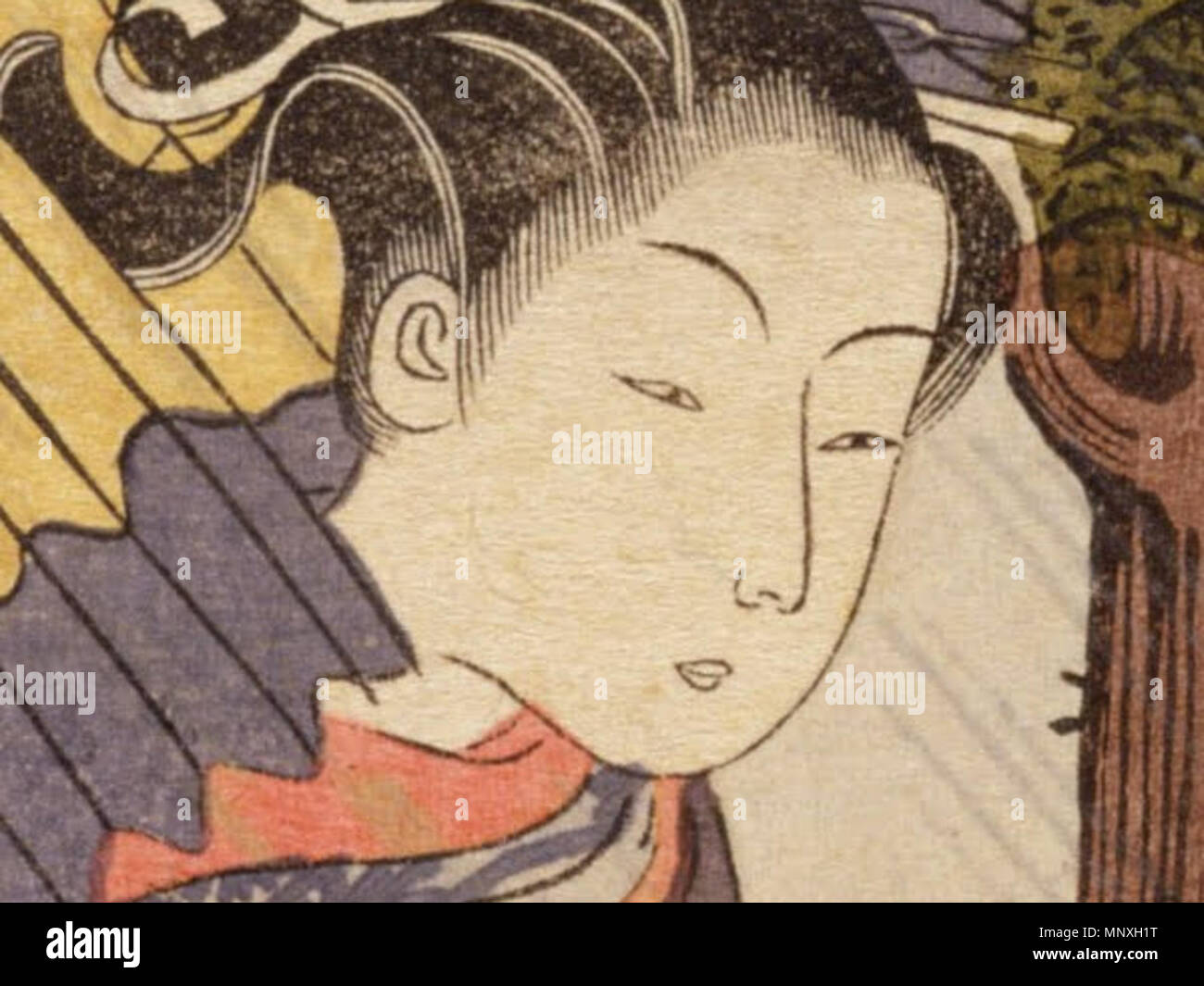 . English: Crop of ukiyo-e print Woman Visiting the Shrine in the Night ...