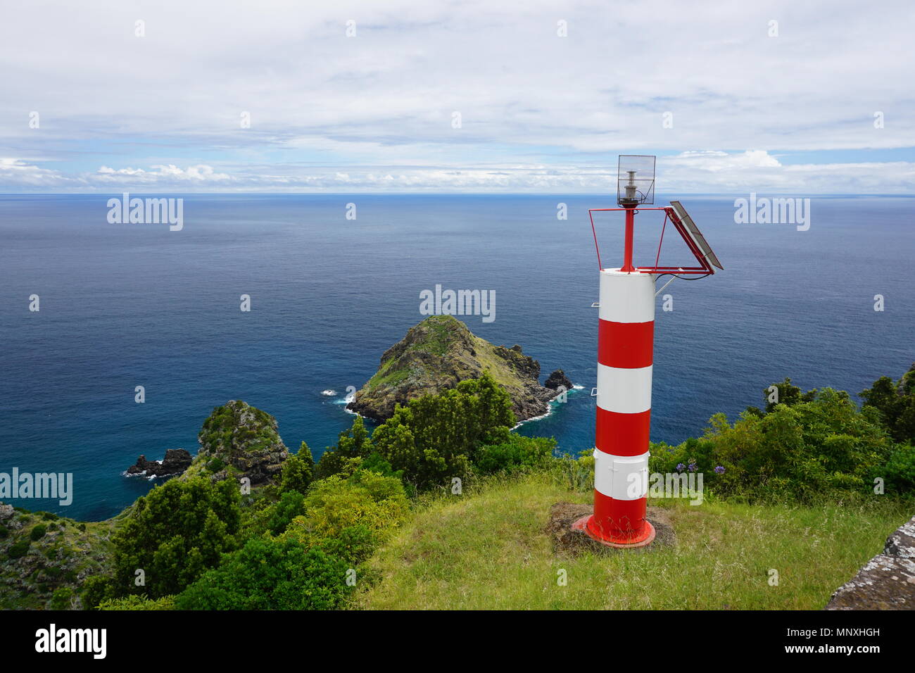 Lighthouse at Sao Lourenco Bay, Santa Maria, Azores Stock Photo - Alamy
