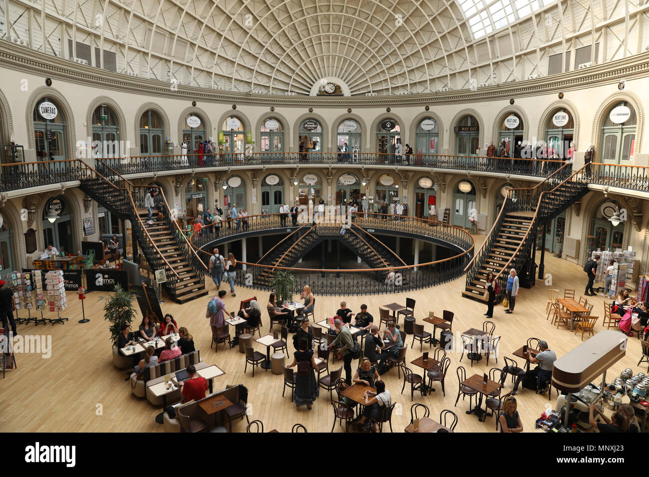 Interior of Leeds Corn Exchange Stock Photo - Alamy