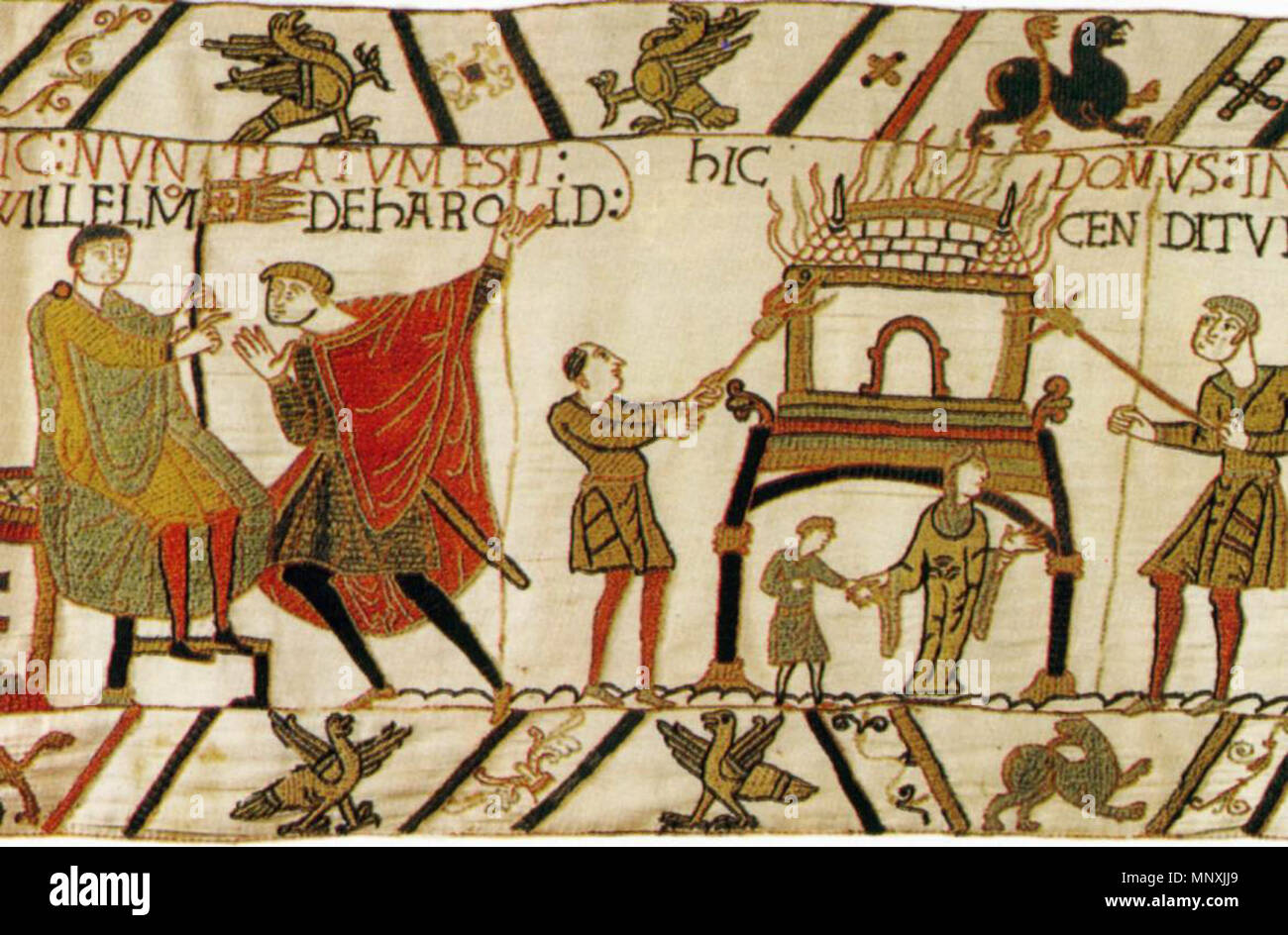 The Bayeux Tapestry (detail) circa 1080. 1159 Tapestry by unknown ...