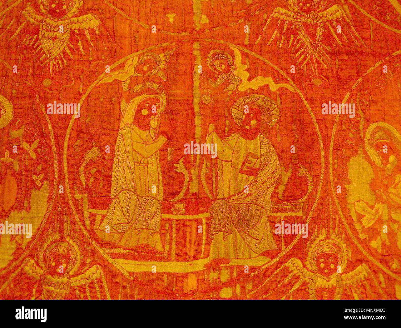 . English: The 'Martyr Cope' (1270), made from red silk (samite) with ...