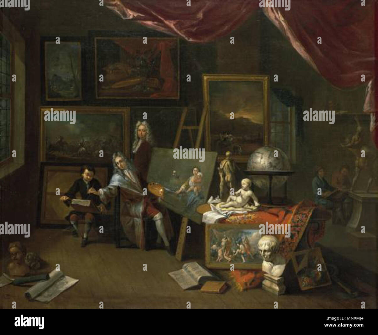 The Artist's Studio circa 1716. 1168 The Artist's Studio Stock Photo ...