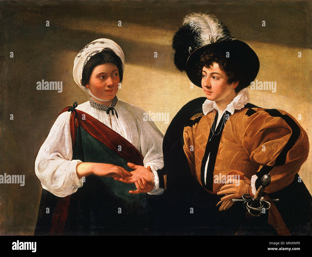 1173 The Fortune Teller Caravaggio Louvre Stock Photo Alamy