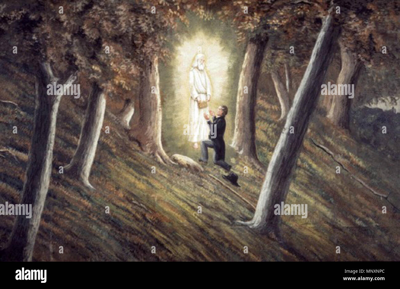 . C.C.A. Christensen's painting of Joseph Smith receiving the Golden ...