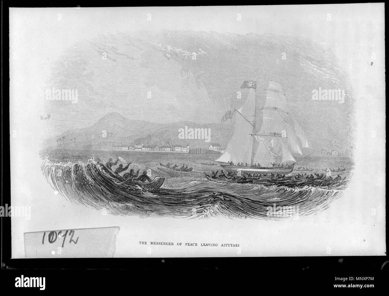 Shore scene sailing ship Black and White Stock Photos & Images - Alamy