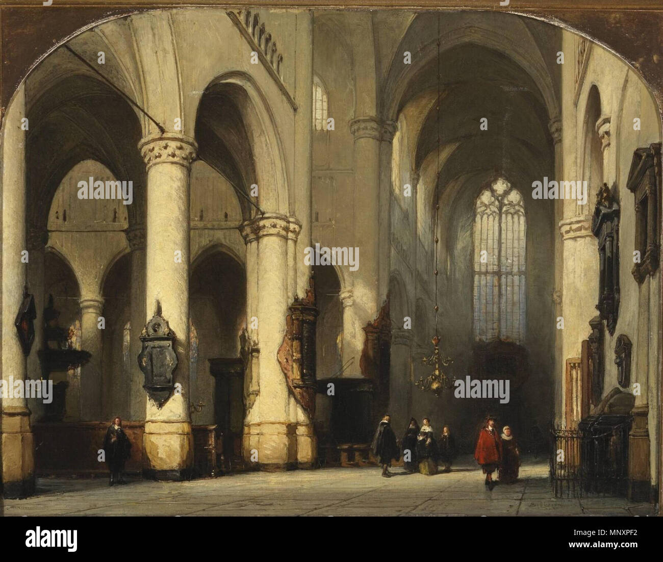 The Pieterskerk in Leiden 1855. 1179 The Pieterskerk in Leiden by ...