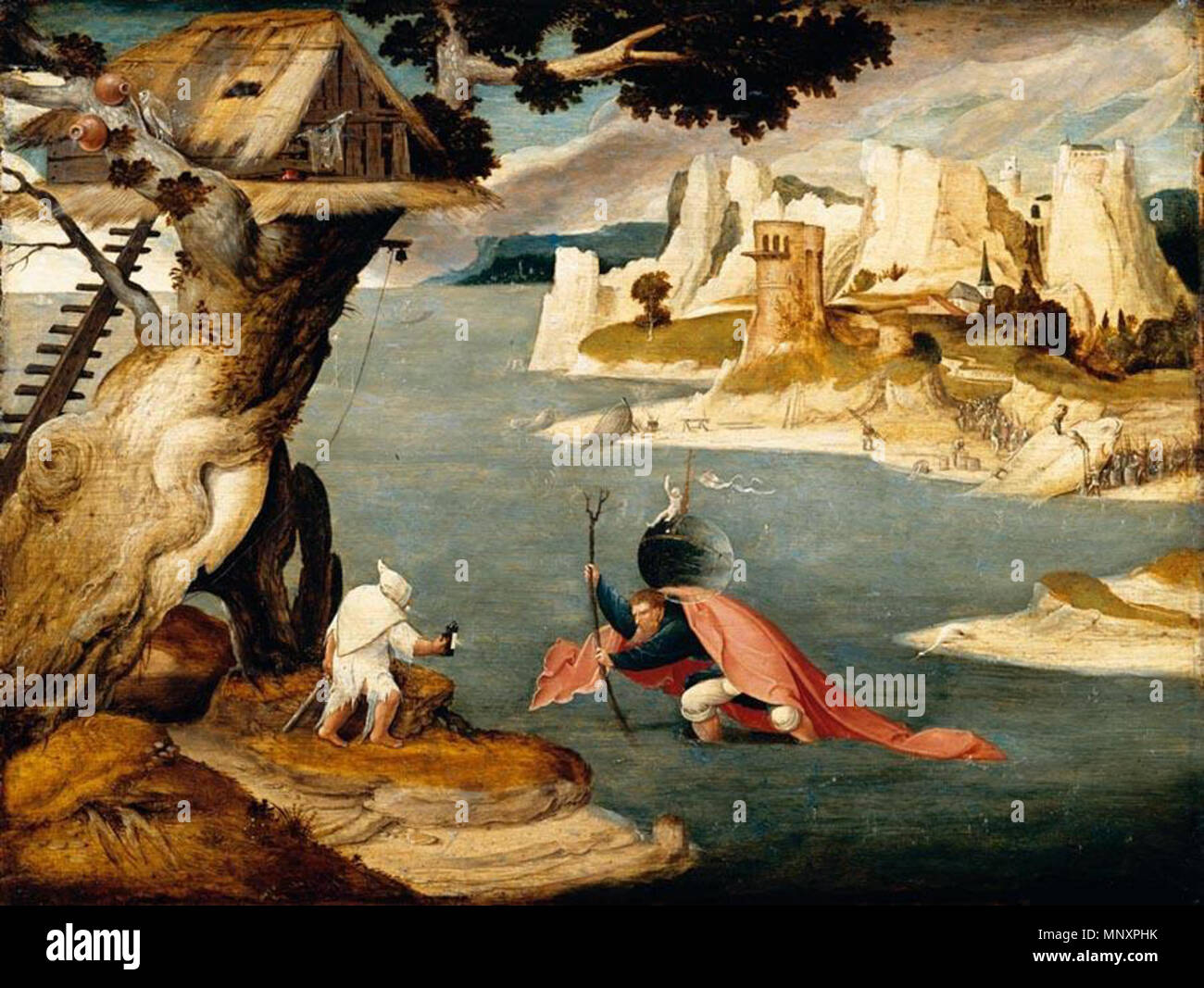 Saint Christopher carrying the infant Christ between 1495 and 1528 ...