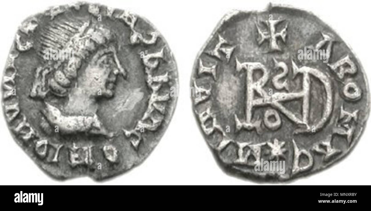 . English: Ostrogoths. Theodoric. 493-526. AR Quarter Siliqua (0.83 g ...