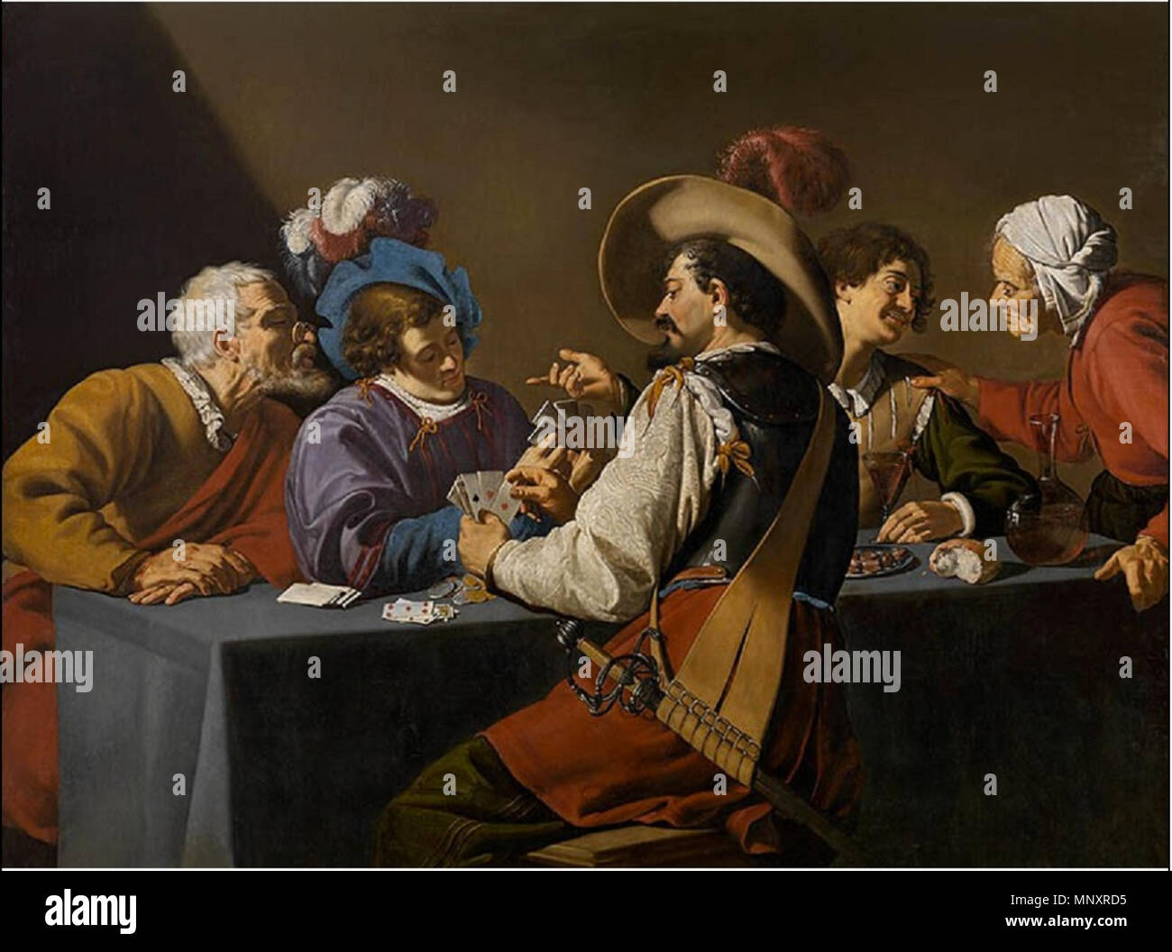 English: Card Players between 1620 and 1637. 1184 Theodoor Rombouts ...