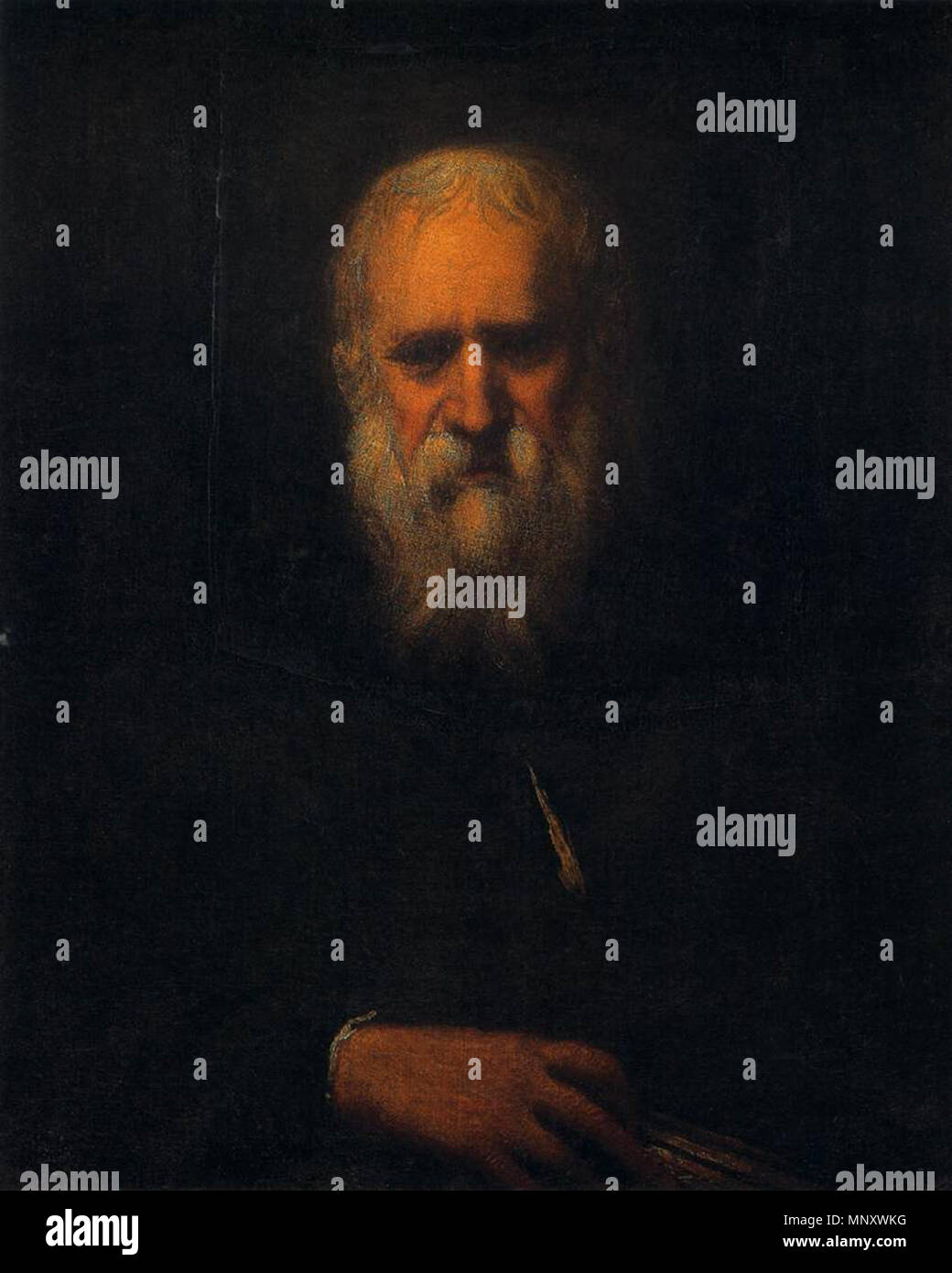 English: self-portrait with a Book circa 1585. 1194 Jacopo Tintoretto ...