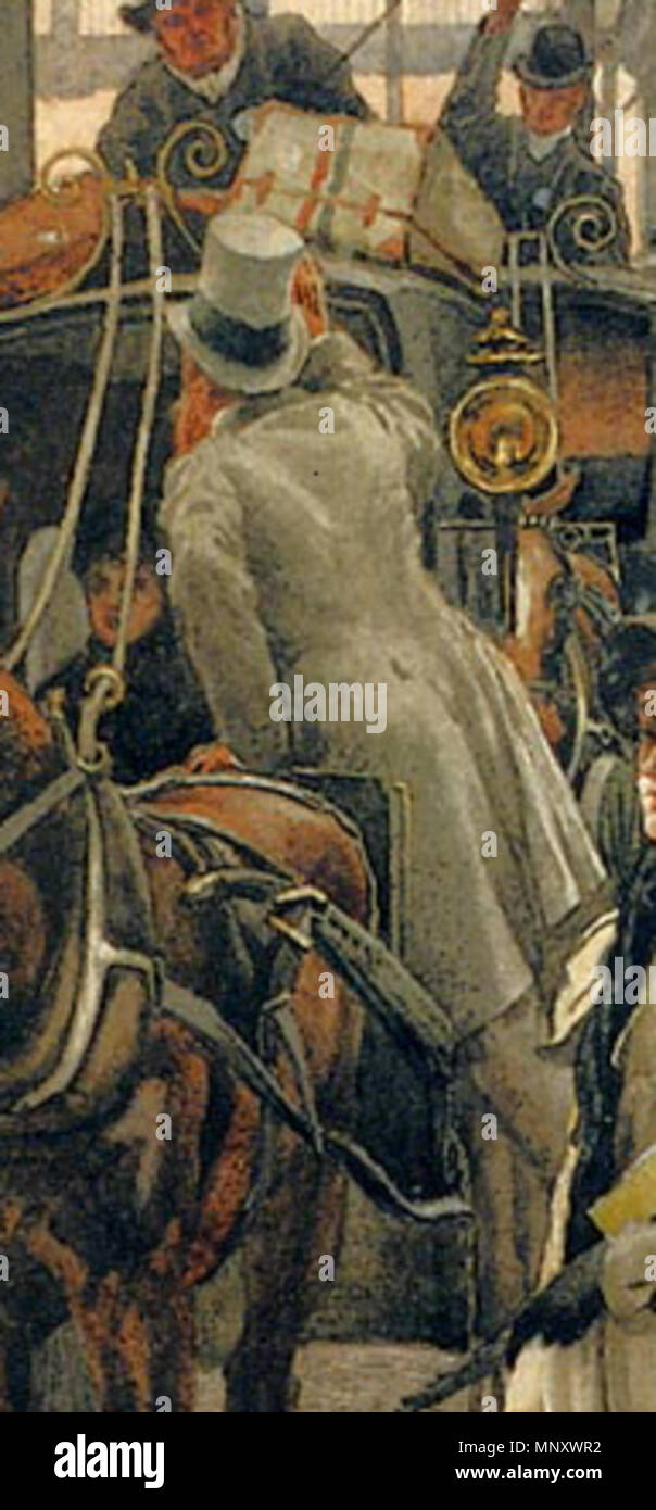 . Detail of The Departure Platform, Victoria Station . circa 1880. 1195 ...