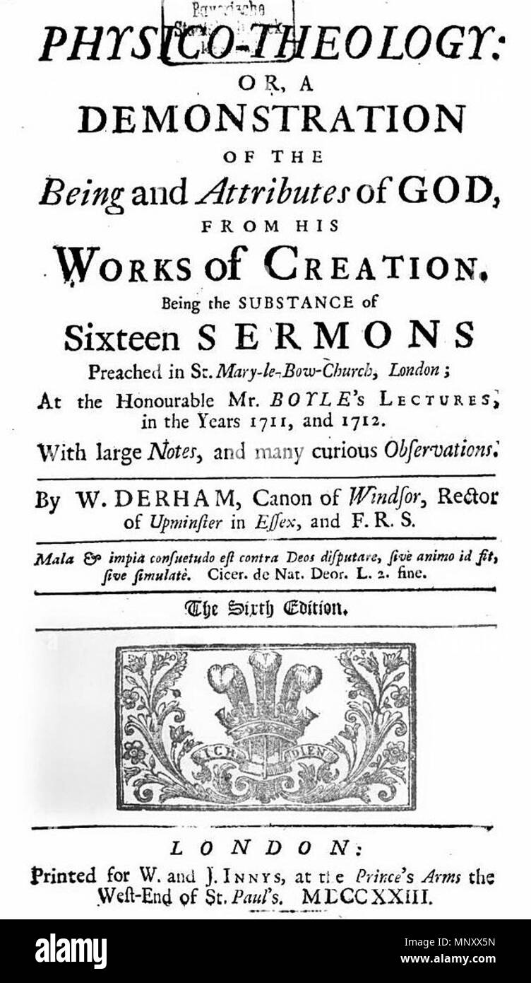 William derham Black and White Stock Photos & Images - Alamy