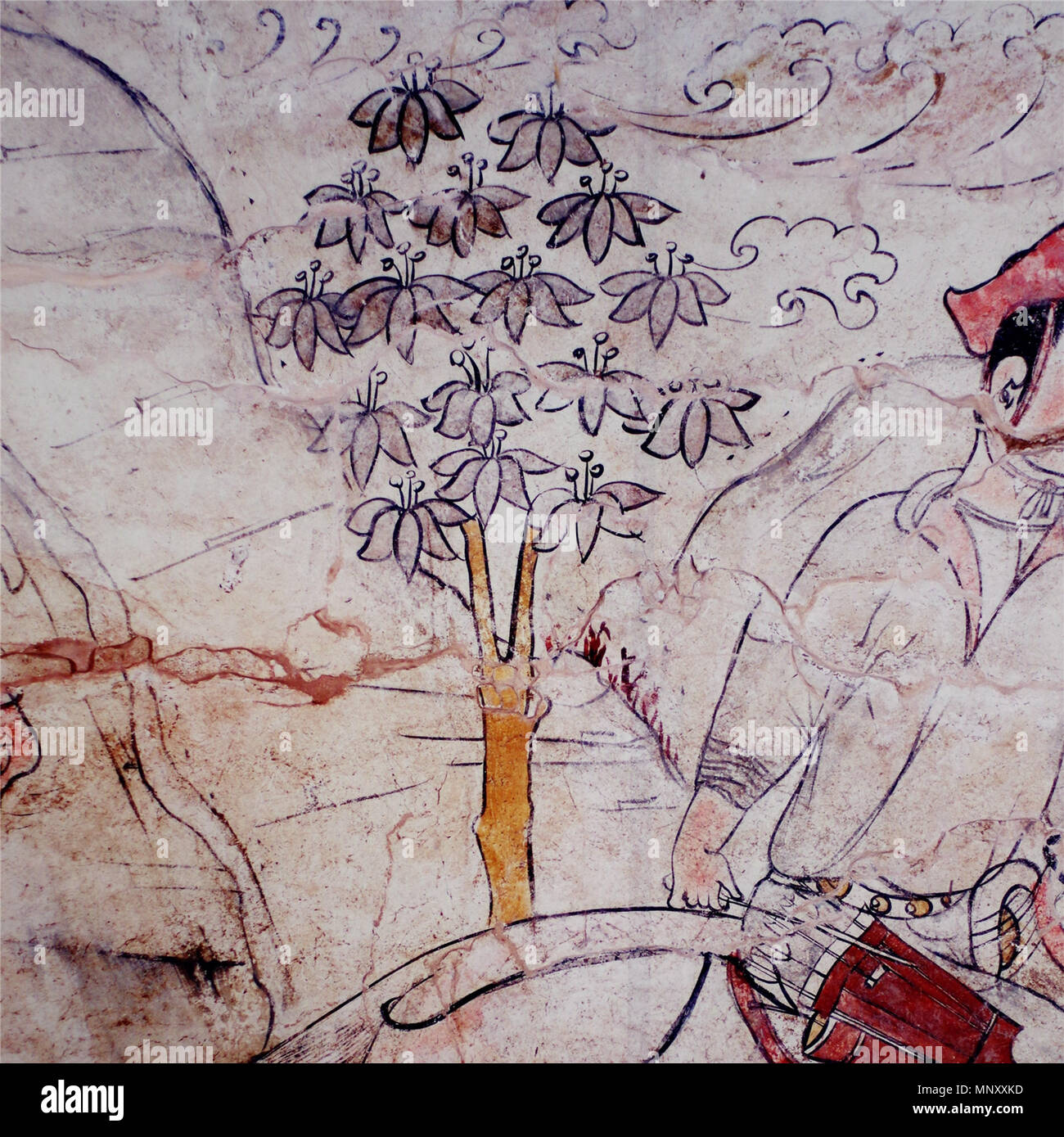. English: Mural from a tomb of Northern Qi Dynasty in Jiuyuangang ...