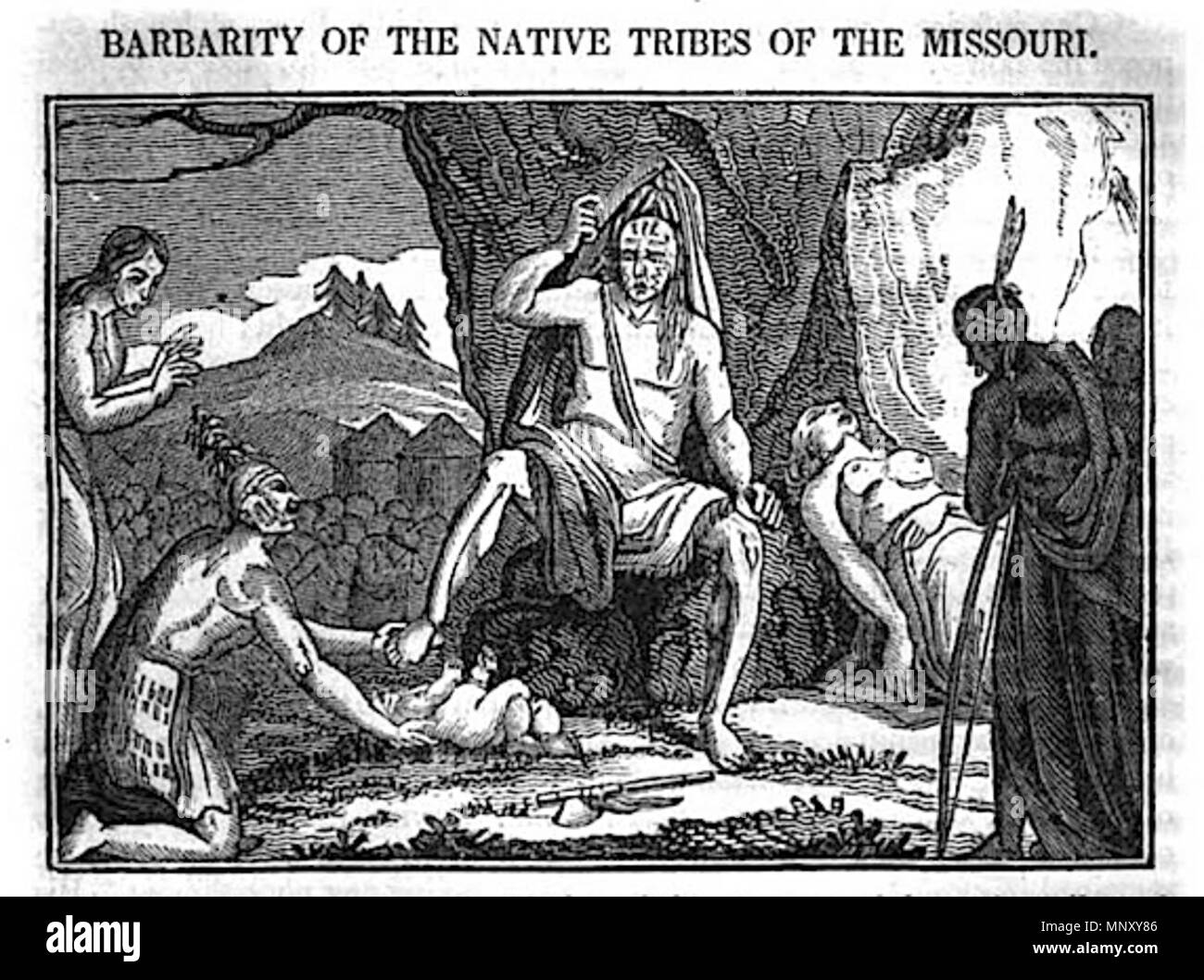 . English: Barbarity of the native tribes of the Missouri . 1825. John ...