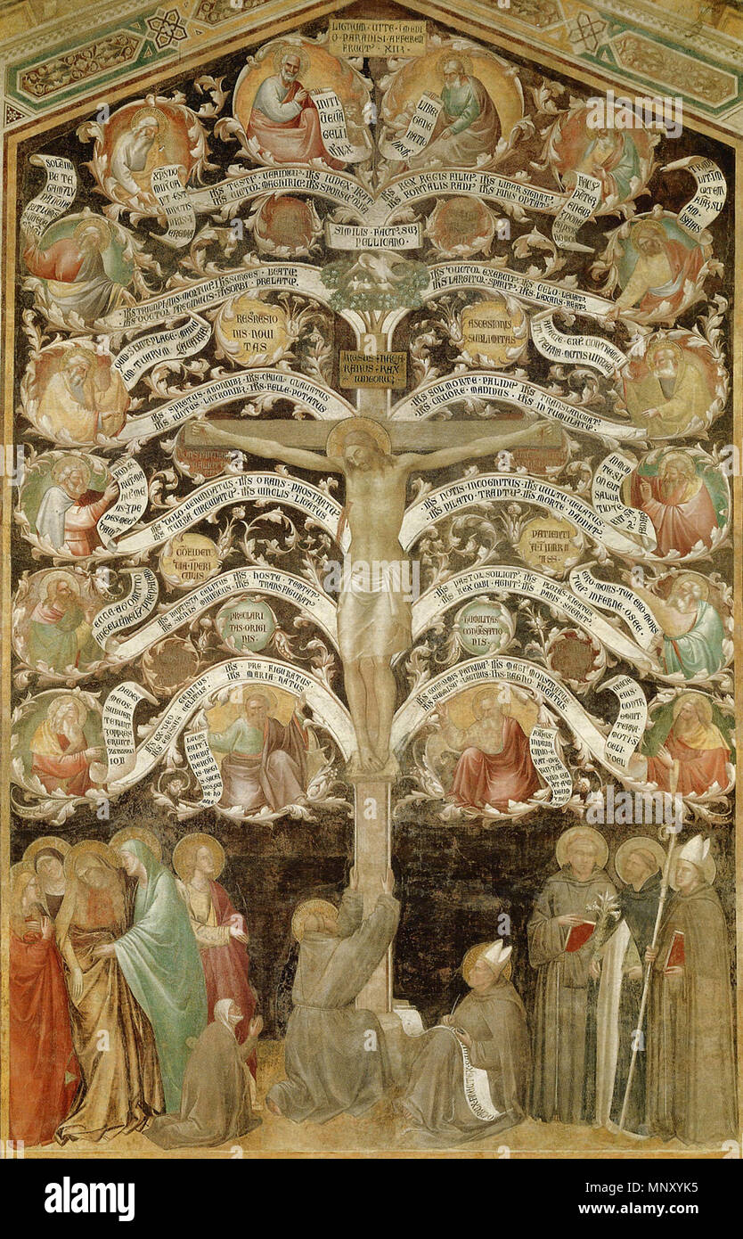 . English: Fresco of the Tree of Life, inspired by Saint Bonaventure's ...