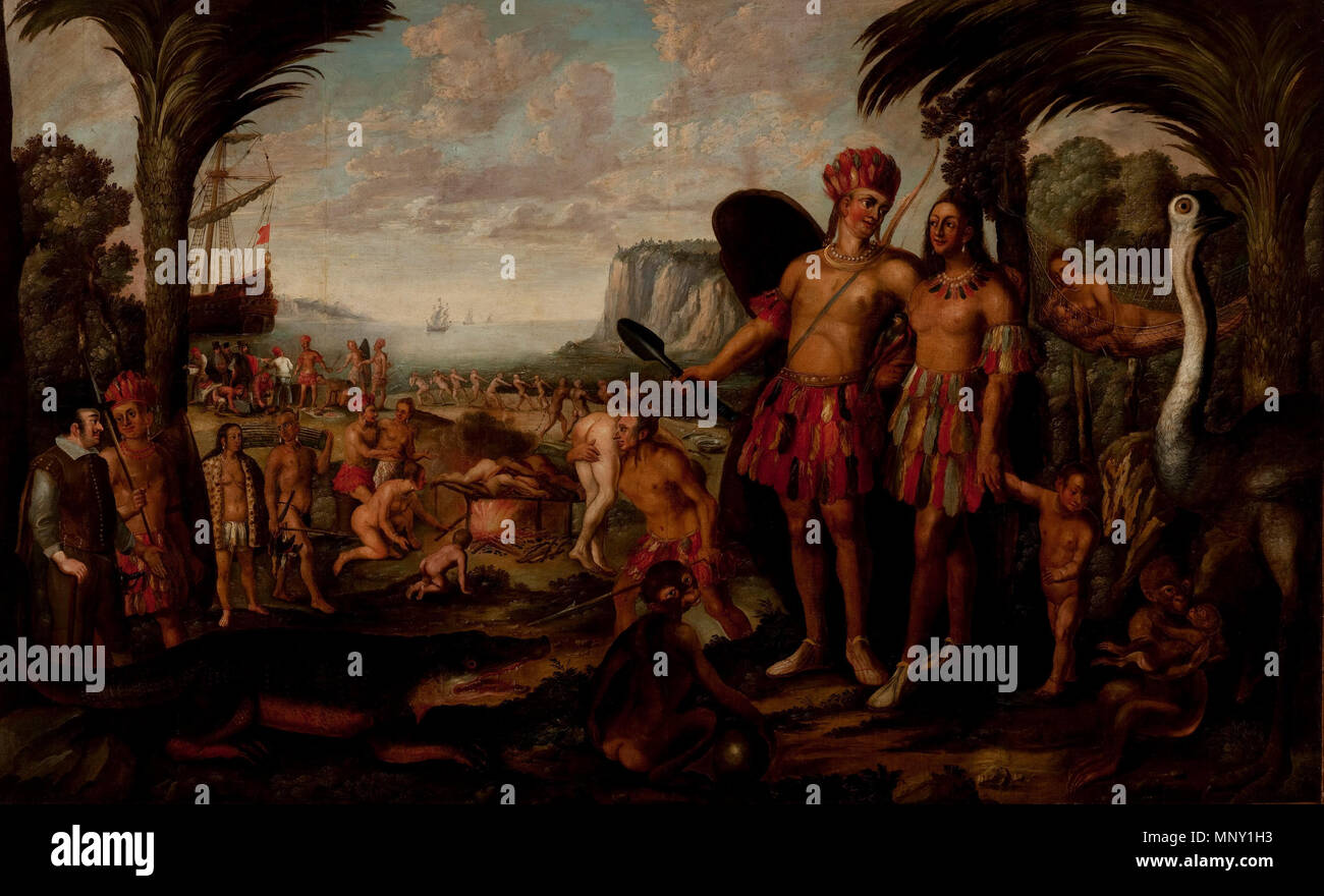 Colonial painting 17th century america hi-res stock photography and ...