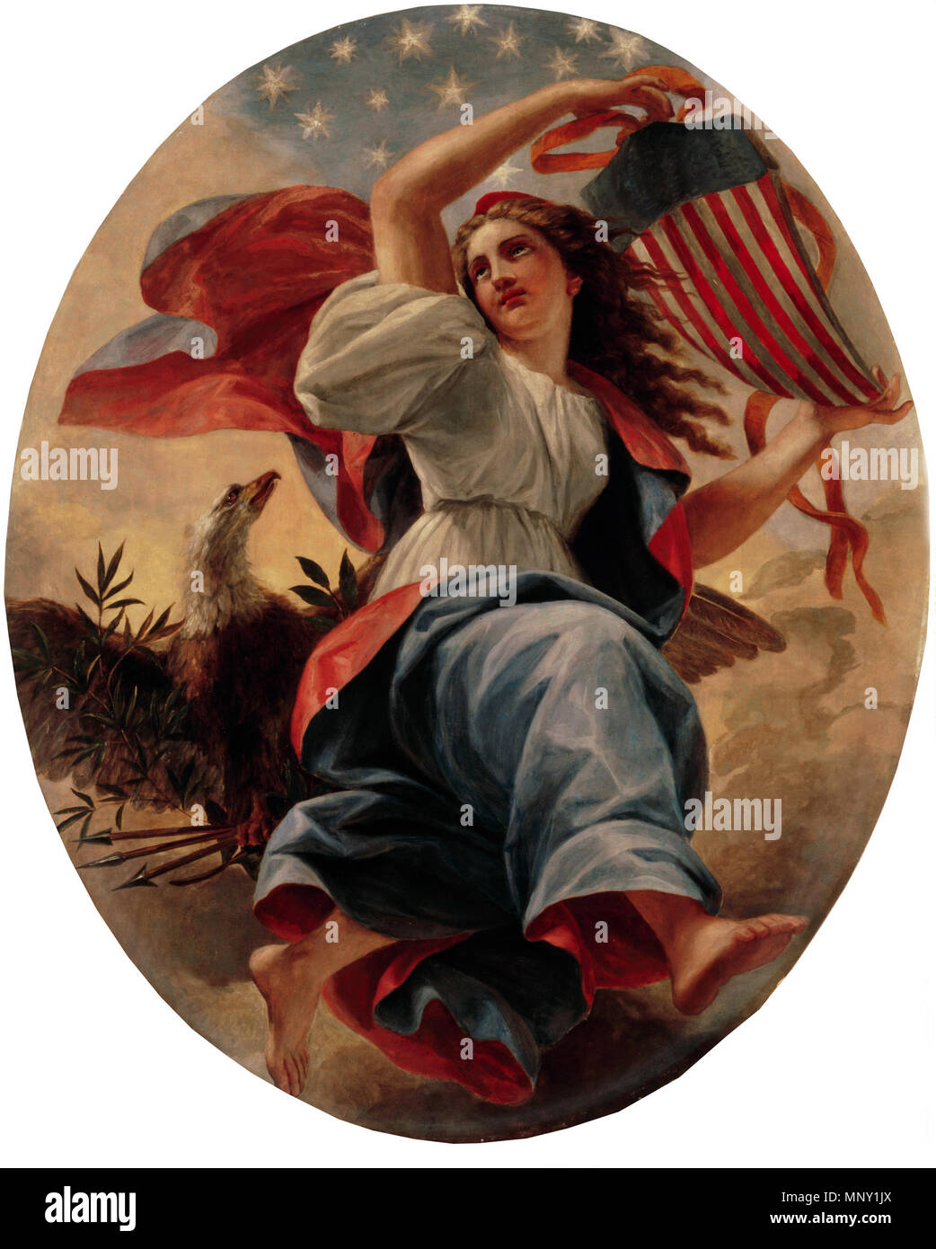 Union . one of a pair of ceiling-mounted paintings representing the ...