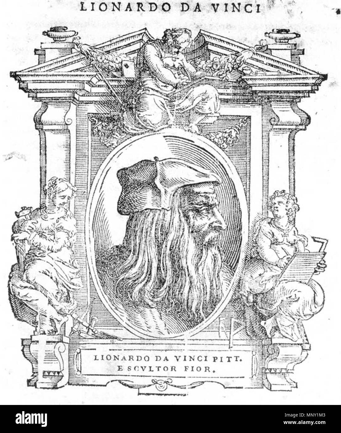 Portrait of Leonardo da Vinci 1568. 1214 Unknown artist - Portrait of ...