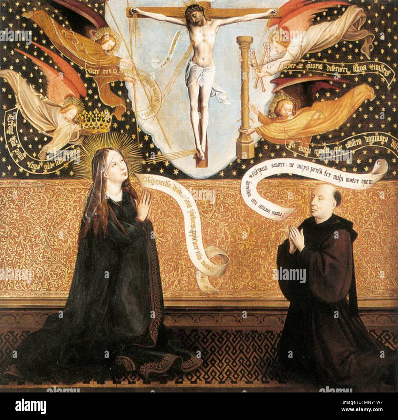 Christ on the Cross with Mary as Intercessor and a Donor between 1420 ...