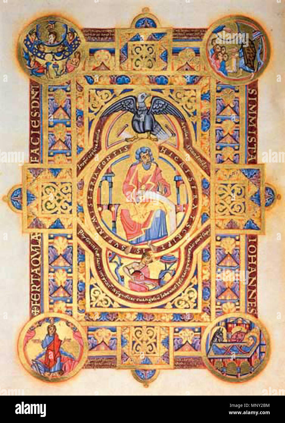 . Uta Codex. Der Evangelist Johannes. 11th century. Anonymous 1216 Uta Codex - Saint John Stock ...