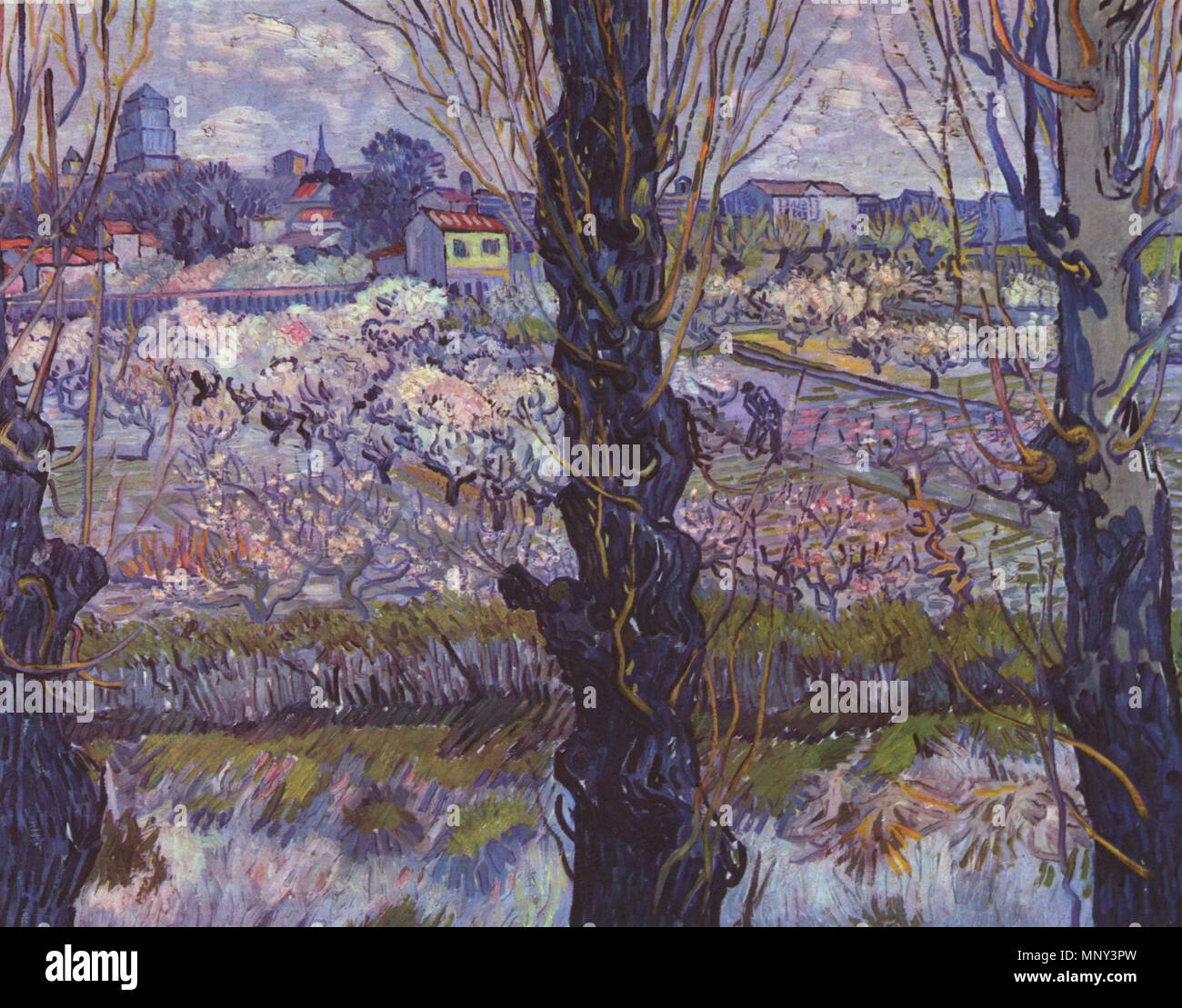Deutsch: Blick auf Arles English: View of Arles, Flowering Orchards ...