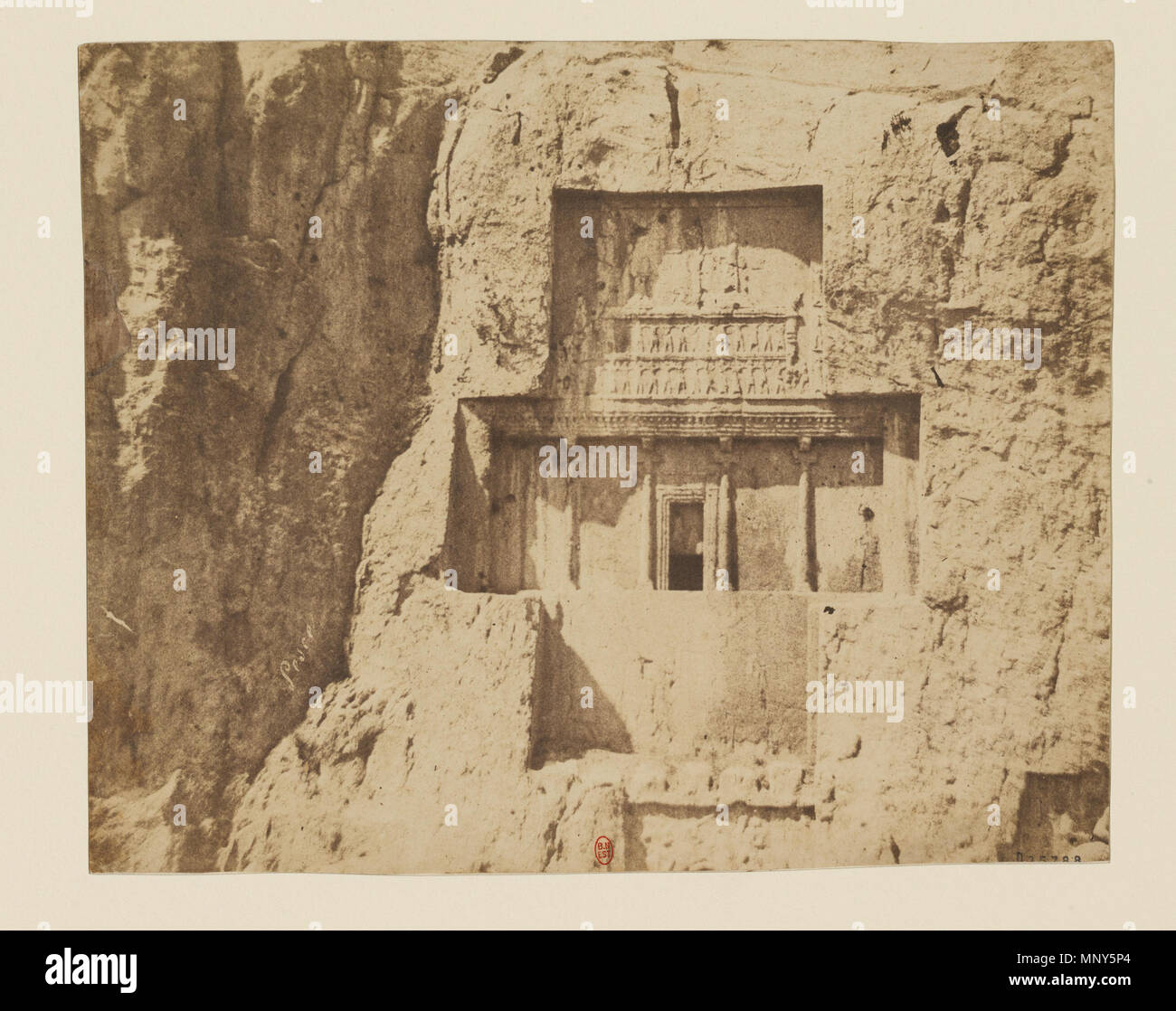 . English: View 9 - Naqsh-e Rostam. Relief sassanide . between 1851 and ...