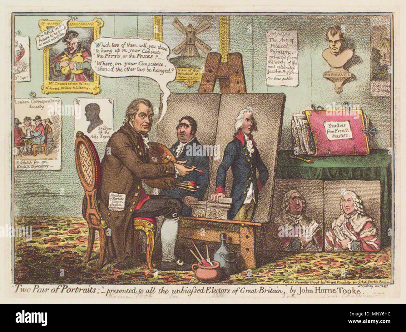 English: “Two Pair of Portraits;” – presented to all the unbiassed ...