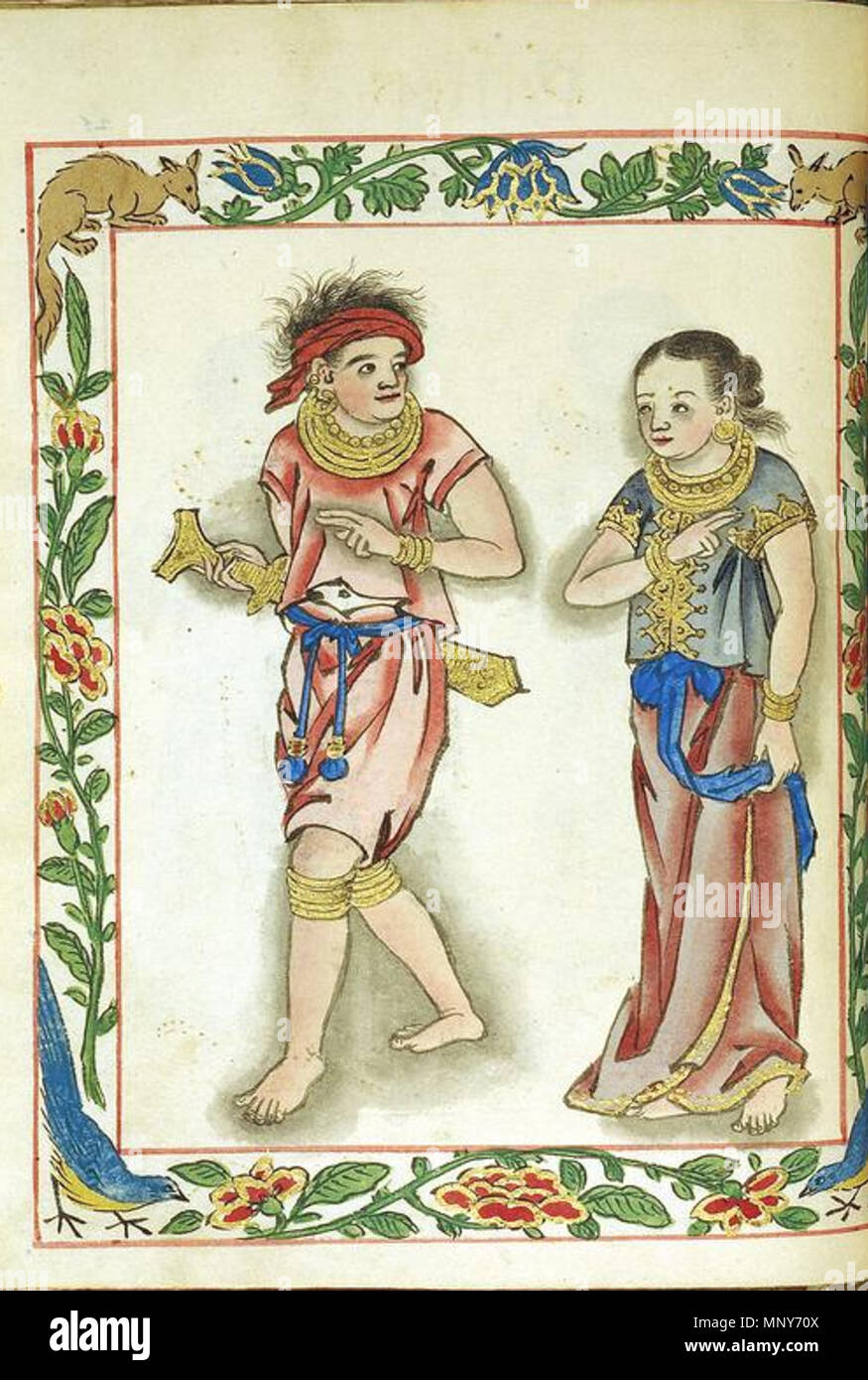. English: A Visayan Noble couple . 1595. Boxer Codex 1240 Visayans 3 ...