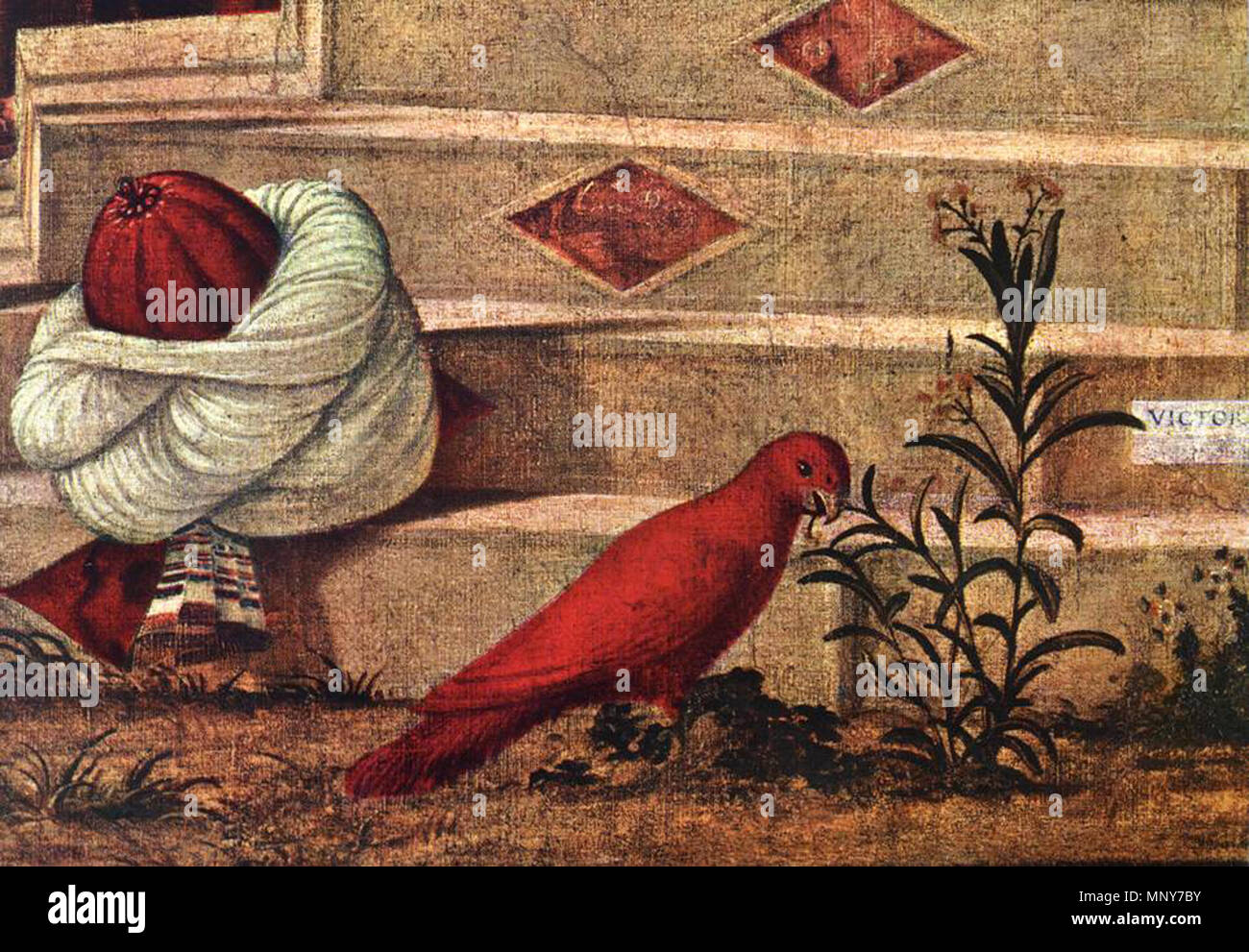 English: Baptism of the Selenites (detail) 1502. 1242 Vittore carpaccio ...