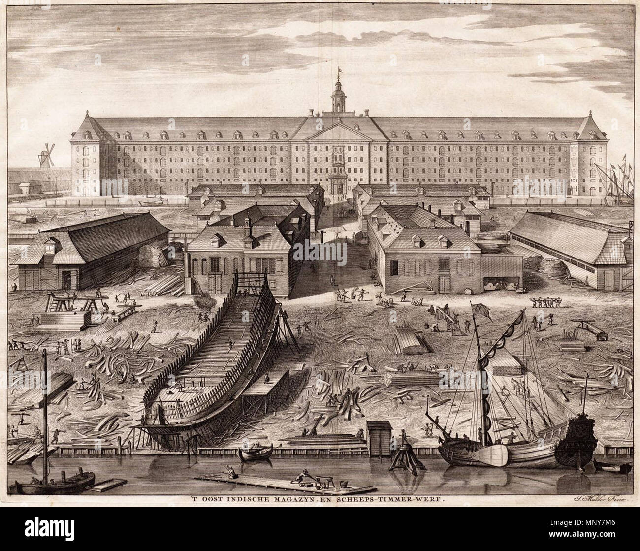 . Nederlands: Het scheepswerfterrein van de VOC op Oostenburg in ...